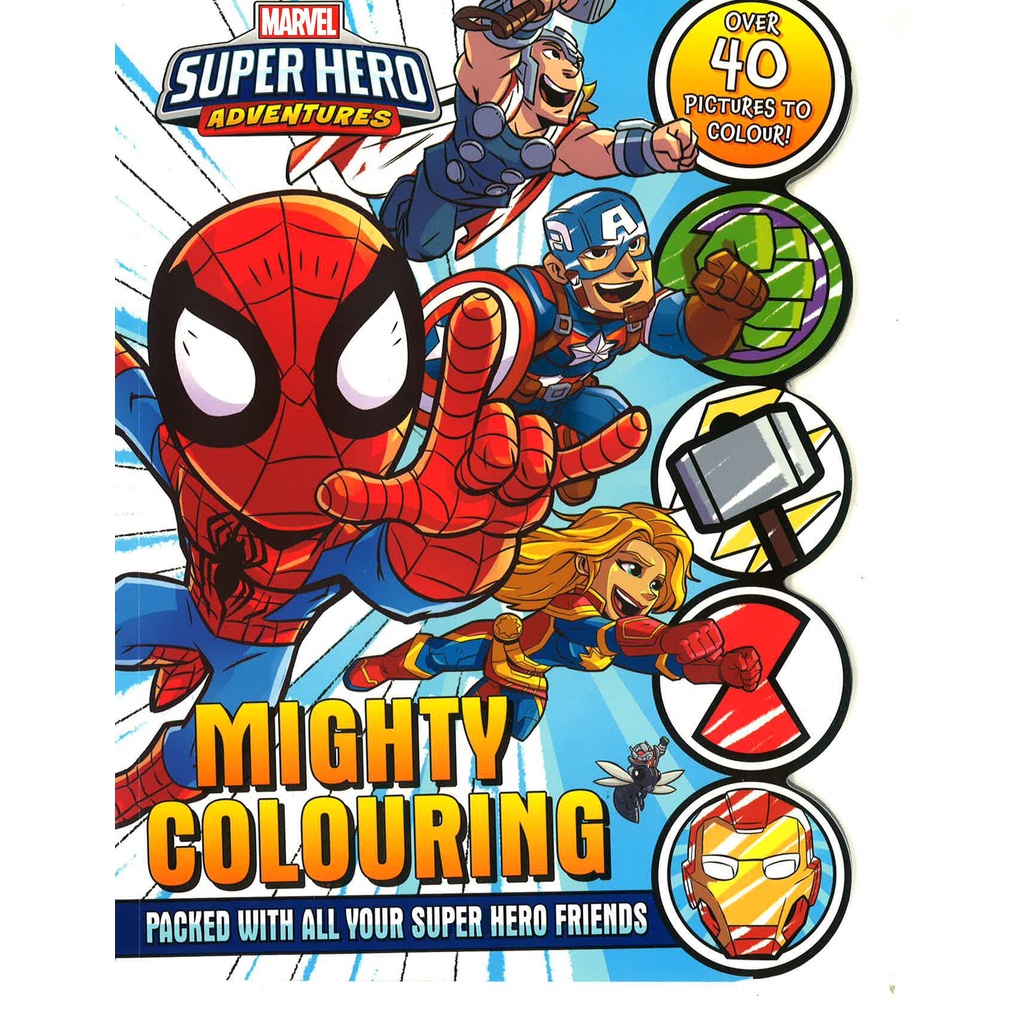 (BX) Mega Colouring Shaped Marvel Marvel Super Hero Adventures Mighty ...