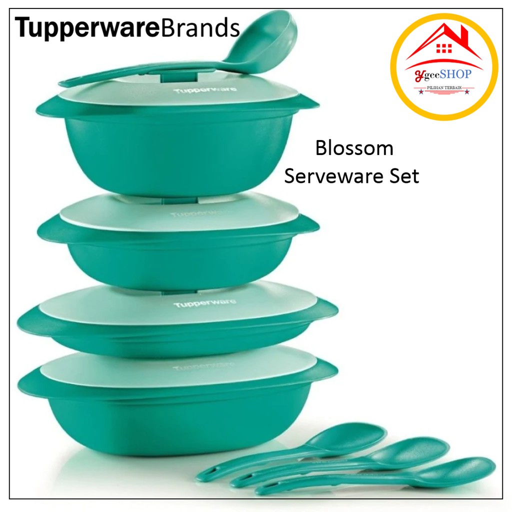 Tupperware Blossom Serveware Set(100% original Tupperware) | Shopee ...