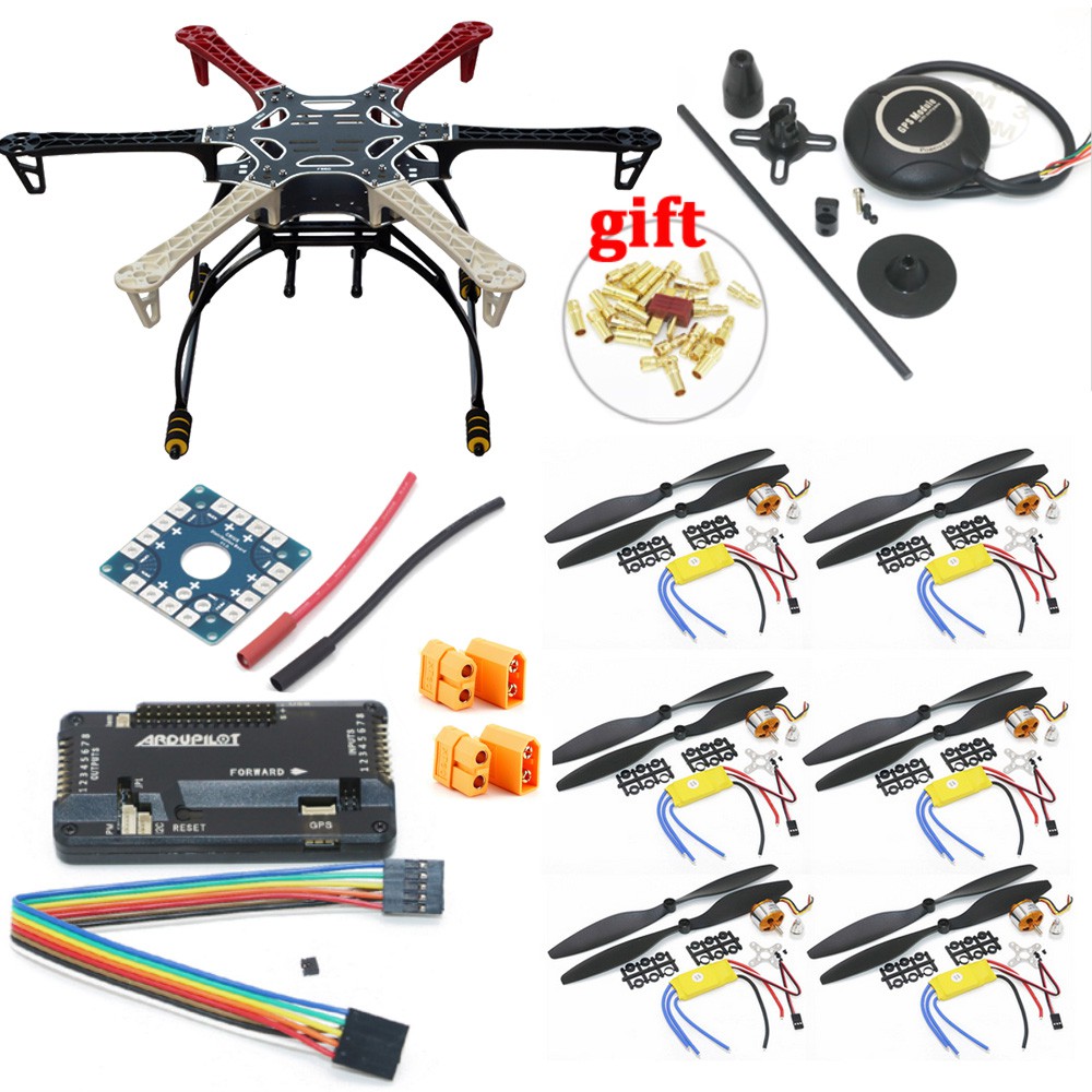 F550 Hexacopter Frame With Landing Gear kit w/APM2.8 Flight control 7M ...
