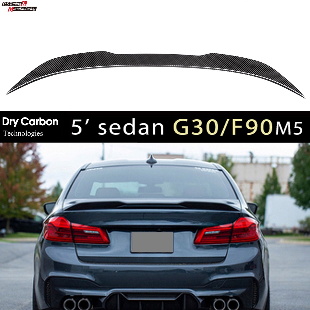 Dry Carbon Rear Trunk Spoilers Wing For BMW 5 Series G30 F90 M5 2017-IN ...