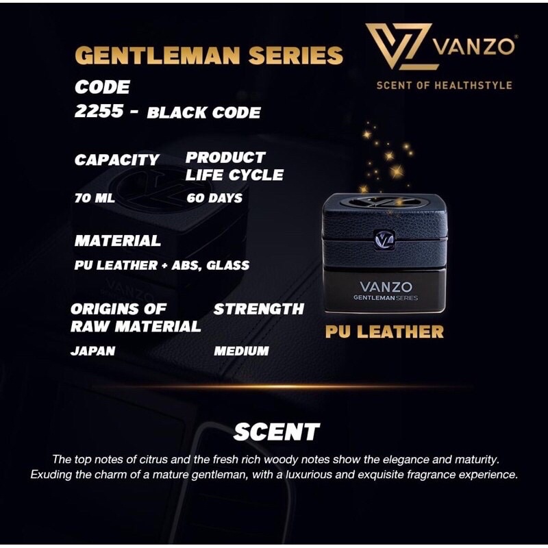 Vanzo Car Series Duo Series Gentlement Goddess Series Car Perfume ...