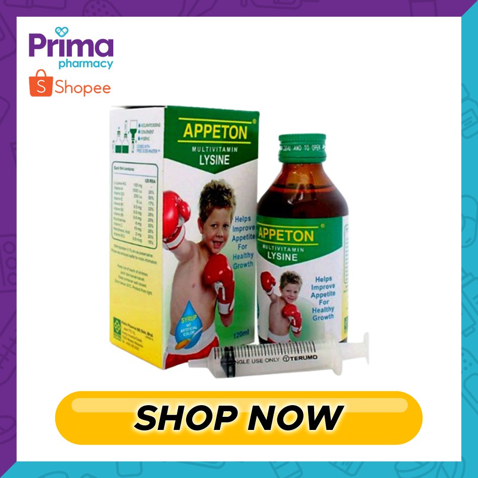 APPETON MULTIVITAMIN LYSINE SYRUP 120ML | Shopee Malaysia
