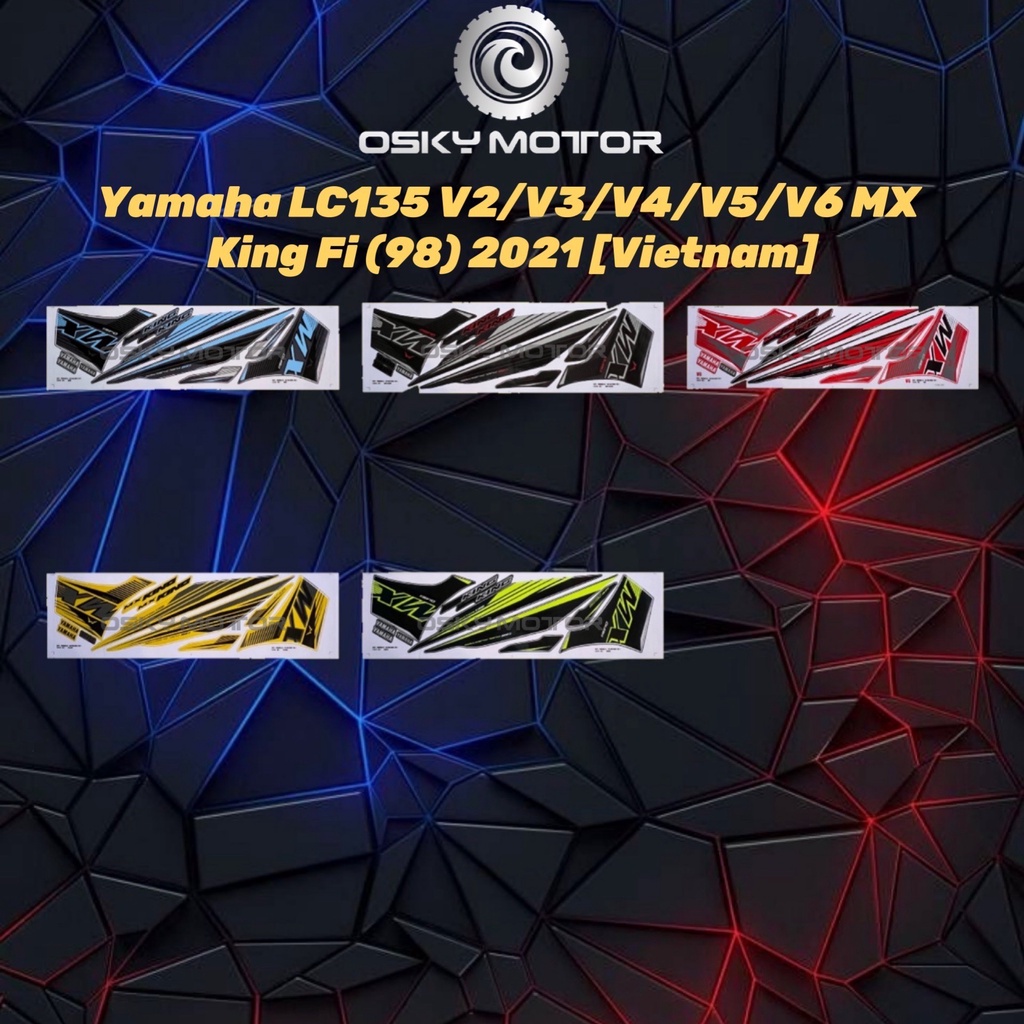 Yamaha LC135 V2/V3/V4/V5/V6 MX King Fi (98) 2021 [Vietnam] Body Sticker ...