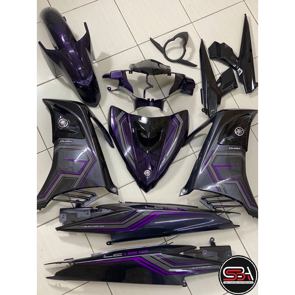 YAMAHA LC LC135 V6 V7 PURPLE GREY MATELIC PATTERN LINE 2022 - COVERSET ...