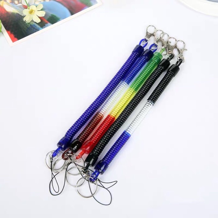 Anti Lost Spring Key Chain Senior Kid School lengthened Hook kKeychain ...