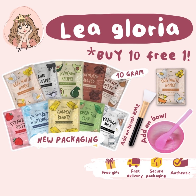 MASKER ORGANIC LEA GLORIA BUY 10 FREE 1 READY STOCK MALAYSIA | Shopee ...