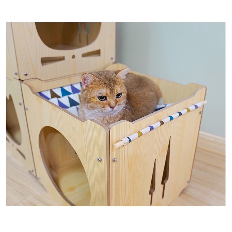 🔥READY STOCK🔥Cat House Cat Square Box Cat Wood Box Lego Cat House ...
