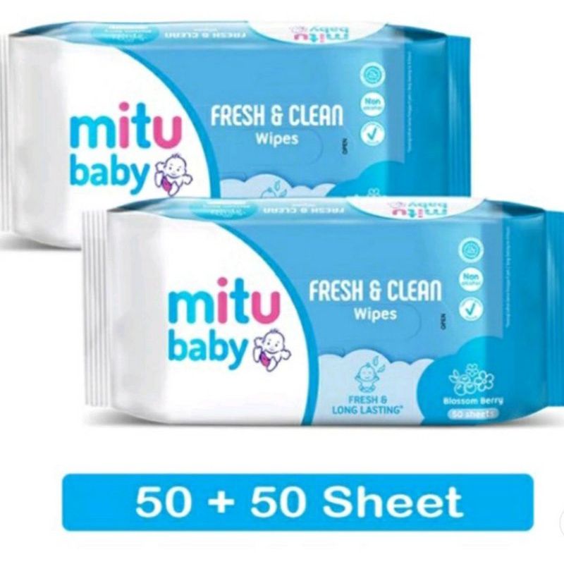 Mitu Baby Wet Wipes fresh and clean Blossom Berry/ Diaper Changing ...