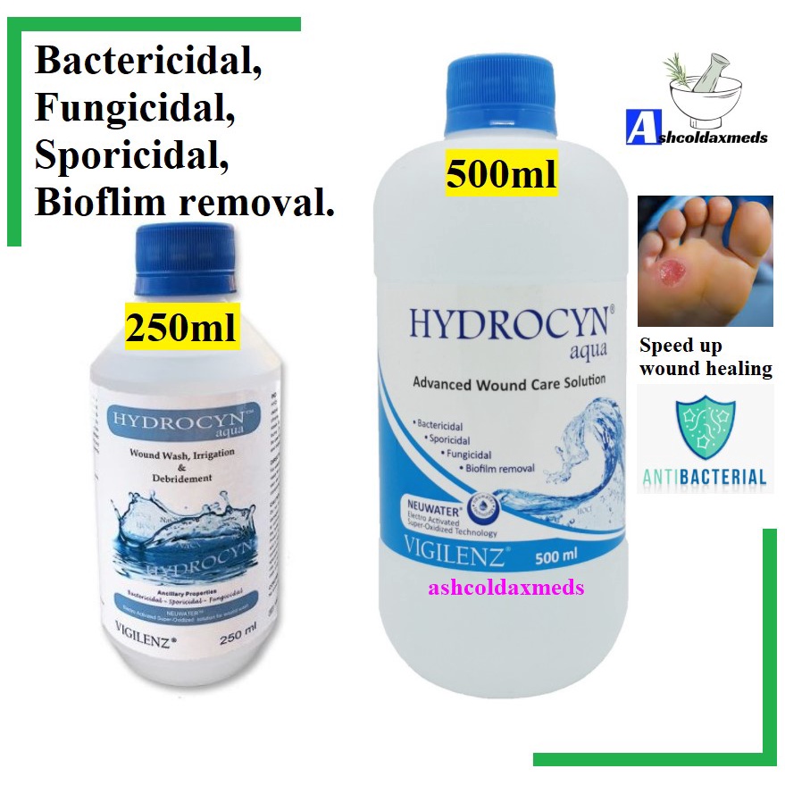 Hydrocyn Aqua Solution 250ML/500ML/100ML Spray/Wound gel 15gm | Shopee ...