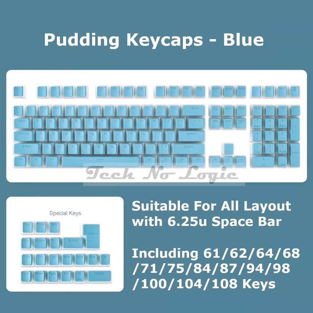 [KL Ready Stock] Pudding Keycaps PBT Double Shot Injection Keycap ...