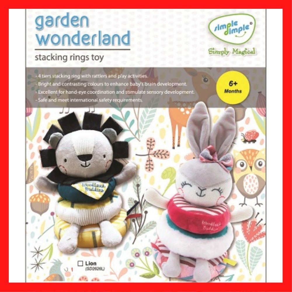 Simple Dimple Soft Plush Stacking Ring Baby Toys Animals Nesting ...