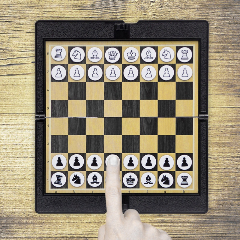 Pocket Chess Folding Board Interactive Travel Portable Entertain ...
