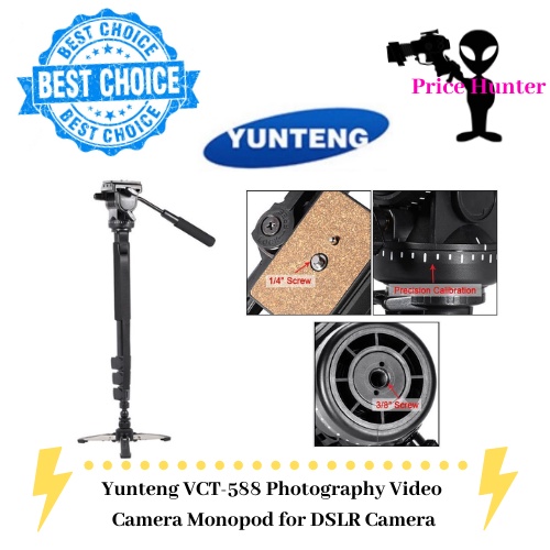 Yunteng VCT-588 Photography Video Camera Monopod for DSLR Camera ...