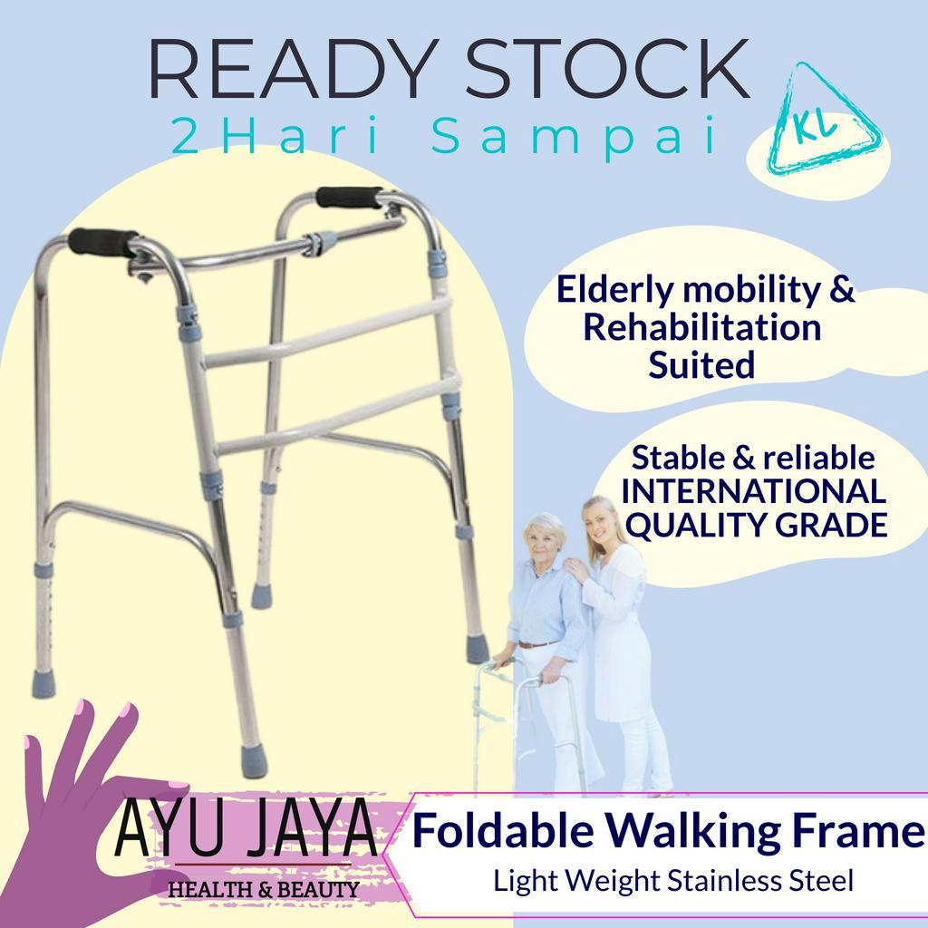 ️ Walking Frame ️ Light Weight Stainless Steel Foldable Walking Frame ...