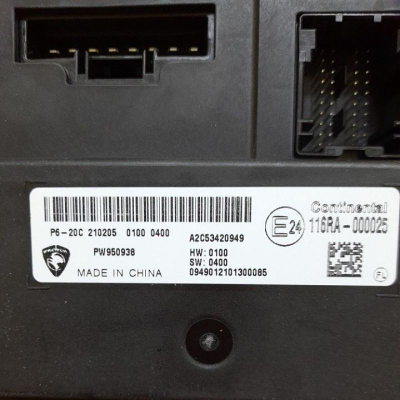 BCM PROTON EXORA BOLD - PW950938 [0938] PW856397 BODY CONTROL MODULE ...