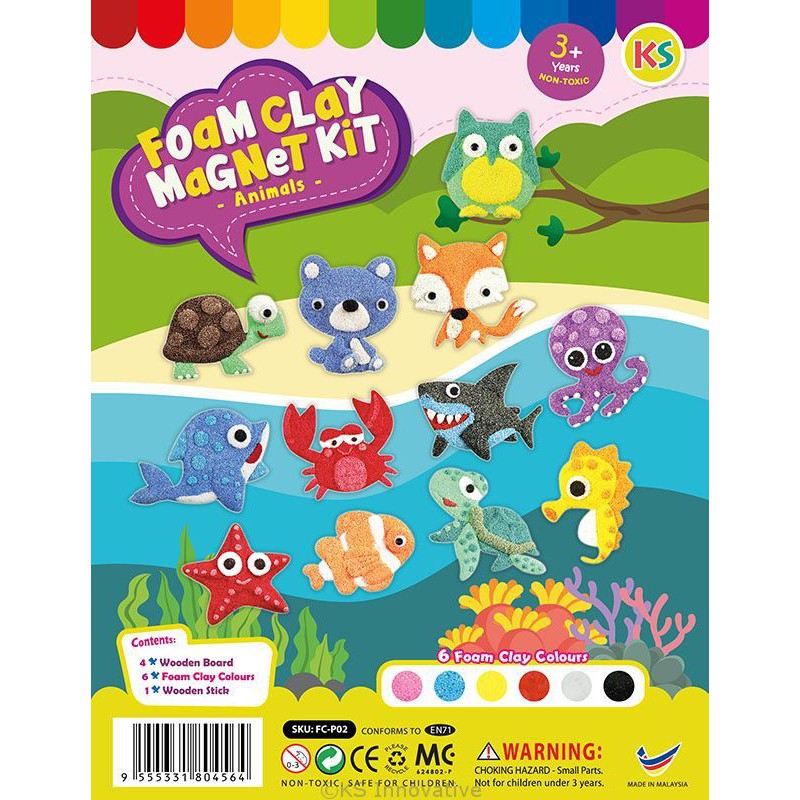 Kids DIY Art & Craft Foam Clay Magnet Kit by Bon Artpetit | Shopee Malaysia