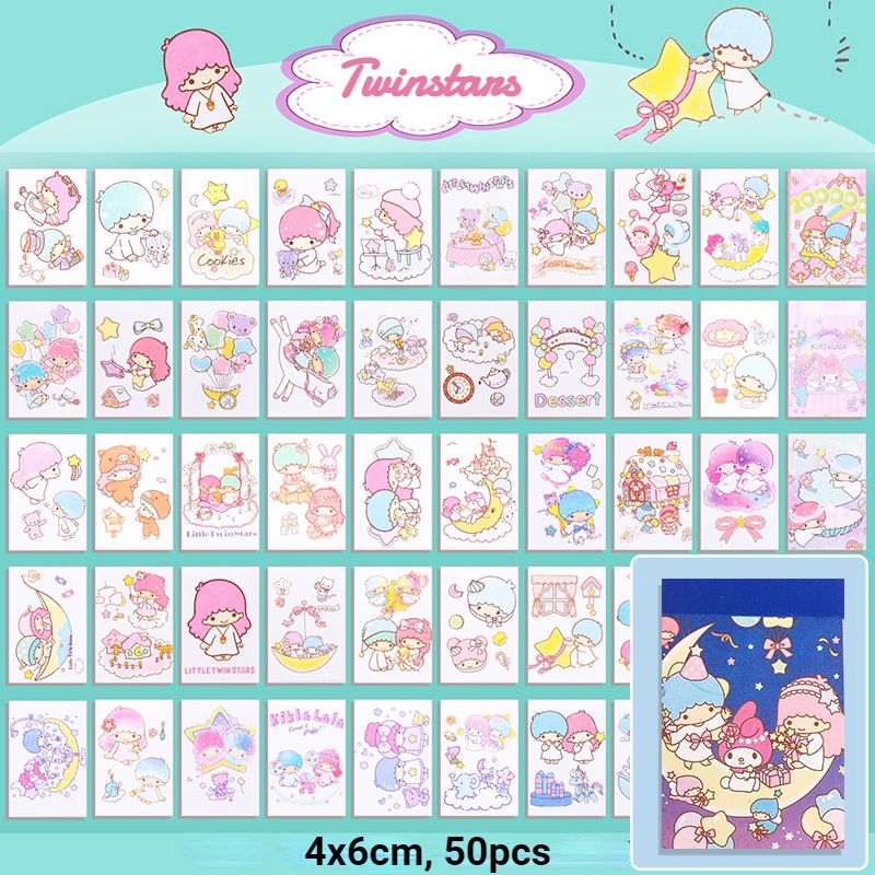 Sanrio Mini Sticker Book Cute Kuromi Washi Paper Stickers DIY Notebook ...