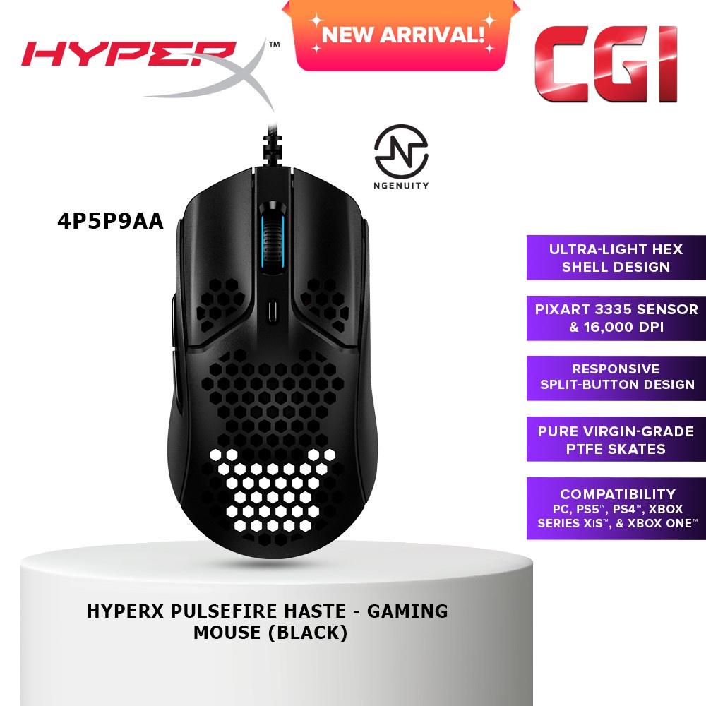 HyperX Pulsefire Haste 16,000 DPI Wired Gaming Mouse - 4P5P9AA | Shopee ...