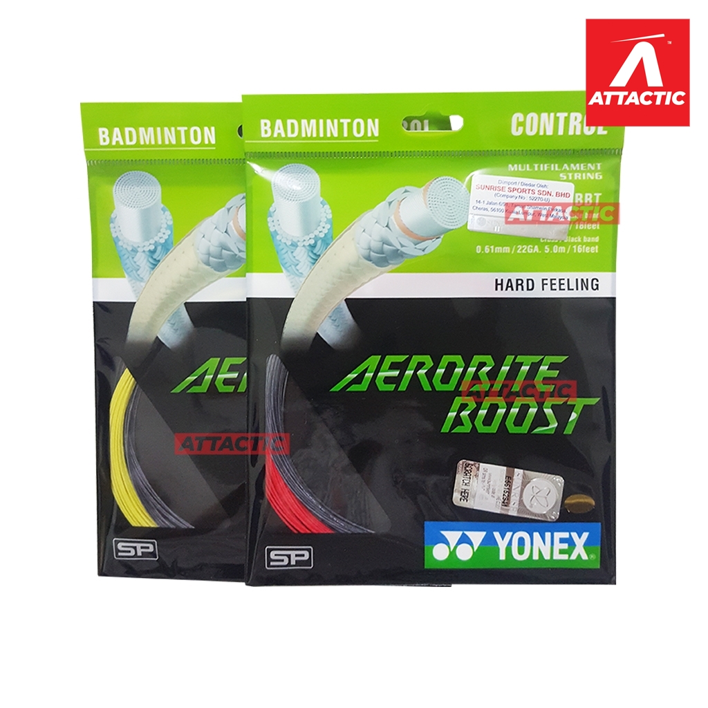 Yonex Aerobite Boost Badminton String Hard Feeling (100% Original ...