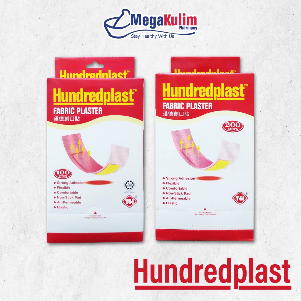 Hundredplast Fabric Plaster (100's / 200's) Strips | Shopee Malaysia