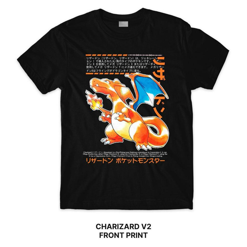 CHARIZARD V2 POKÉMON Series T-Shirt Front And Back Print Crafter Tee | Shopee Malaysia
