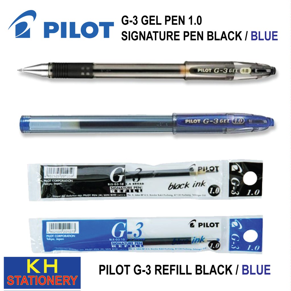 Pilot G3 Gel Pen 1.0mm Black / Blue / Pilot G3 Refill / Signature Pen ...
