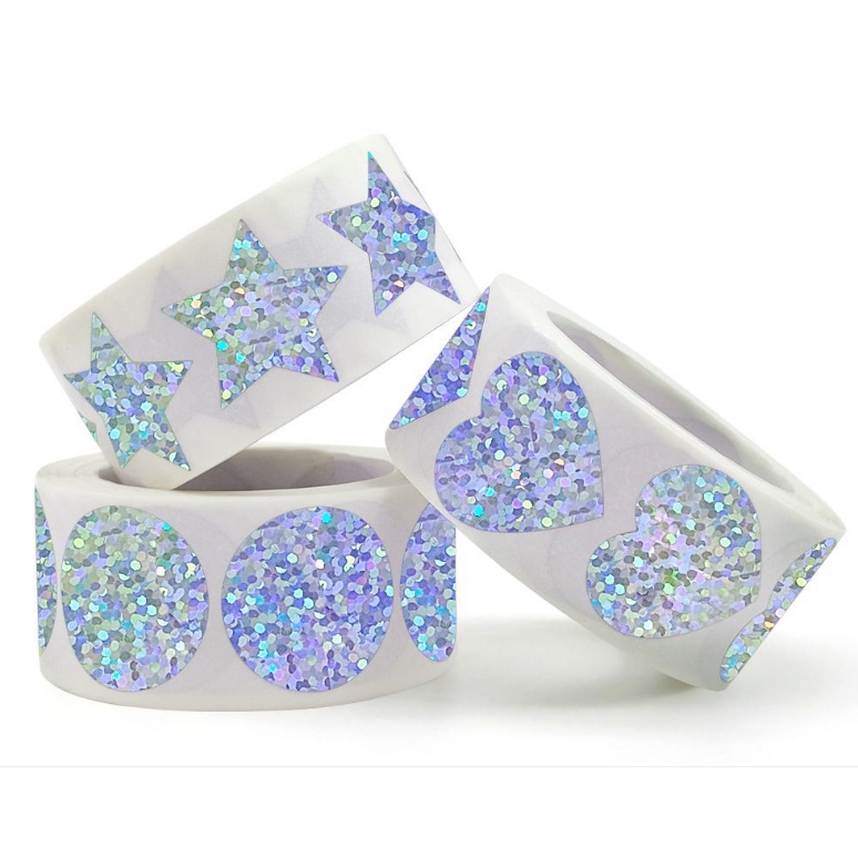 Diy Decorative Glitter Label Stickers Colorful Rainbow Decorative ...