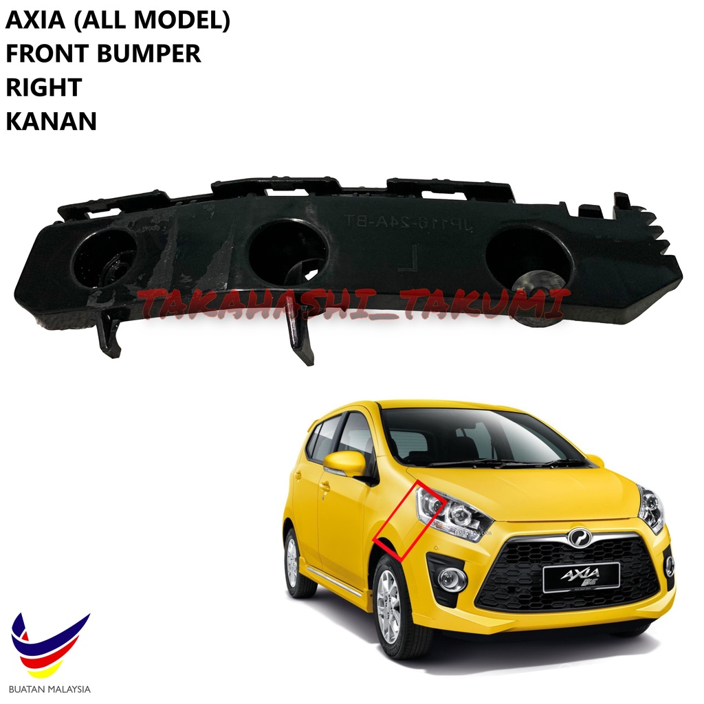 Perodua Axia G E SE Advance Front Right Kanan Bumper Side Bracket ...