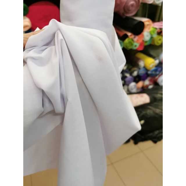 KAIN COTTON PUTIH BIDANG 45" Kain lapik Mask/ Kain Lukis / Kain Banner ...