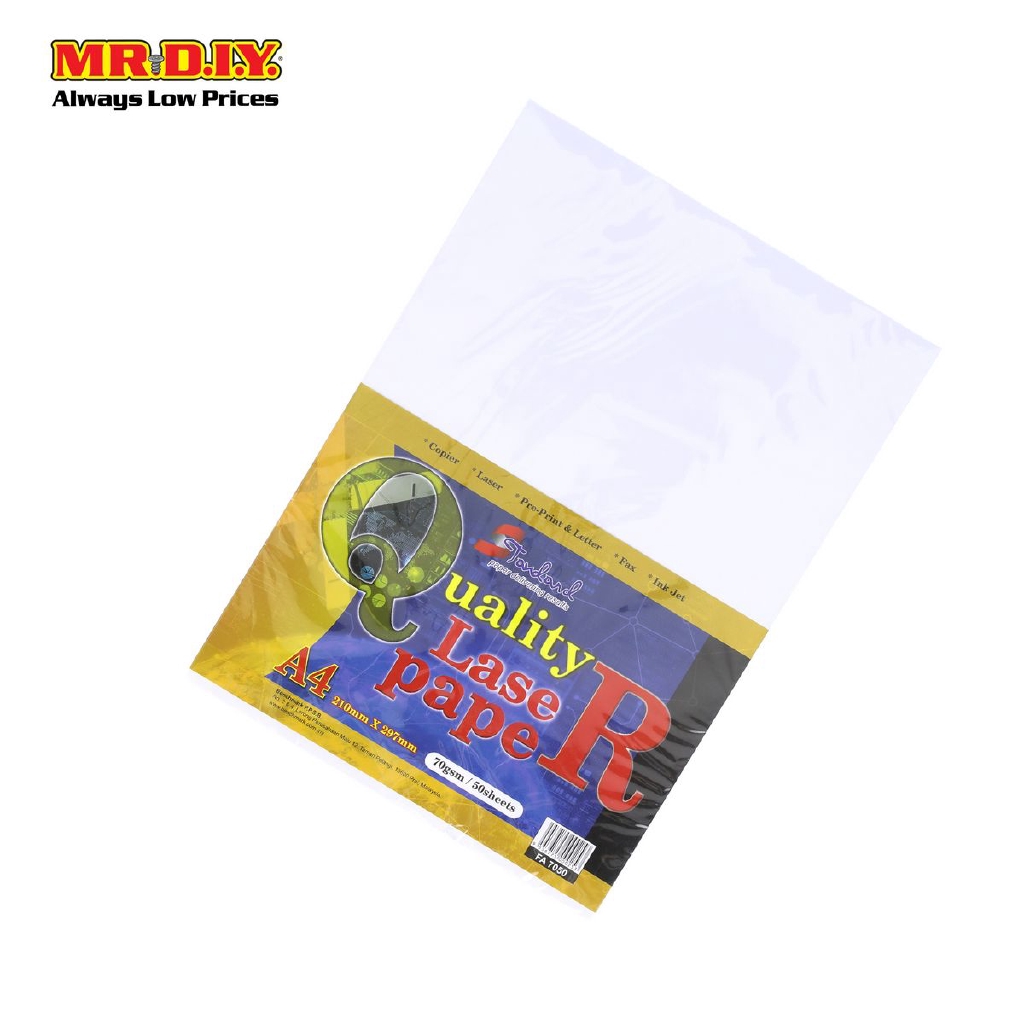 (MR.DIY) A4 Copier Paper 70gsm (50 Sheets) (210mm x 297mm) | Shopee ...