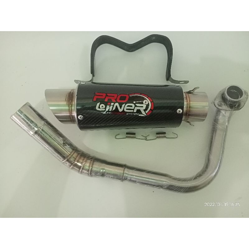 Proliner black carbon racing exhaust, stainless steel material, PnP ...