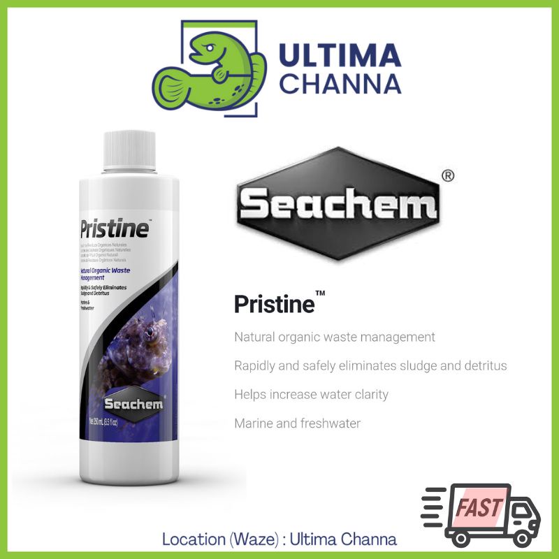 [Fast Shipping] SEACHEM Pristine 100ml/ 250ml waste management for Crystal Clear Water Effect ...