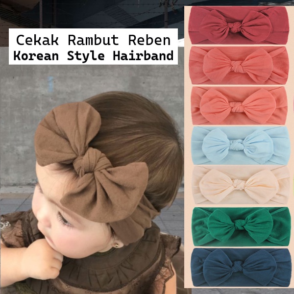 Ribbon Hairband Newborn Baby Girl Hair Headband Cekak Rambut Reben Bayi ...