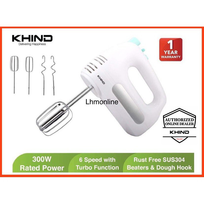 Khind / MILUX Hand Mixer HM300 MHM 250 PENGADUN TANGAN | Shopee Malaysia