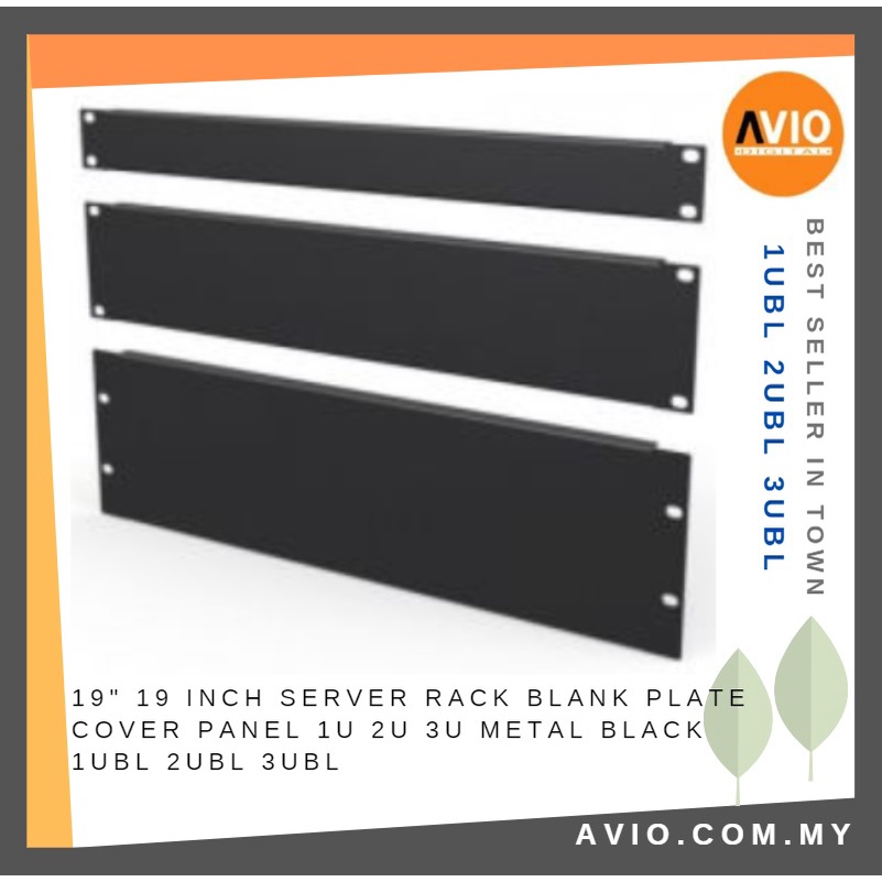 19" 19 Inch Server Rack Blank Plate Cover Panel 1U 2U 3U Metal Black 1UBL | Shopee Malaysia