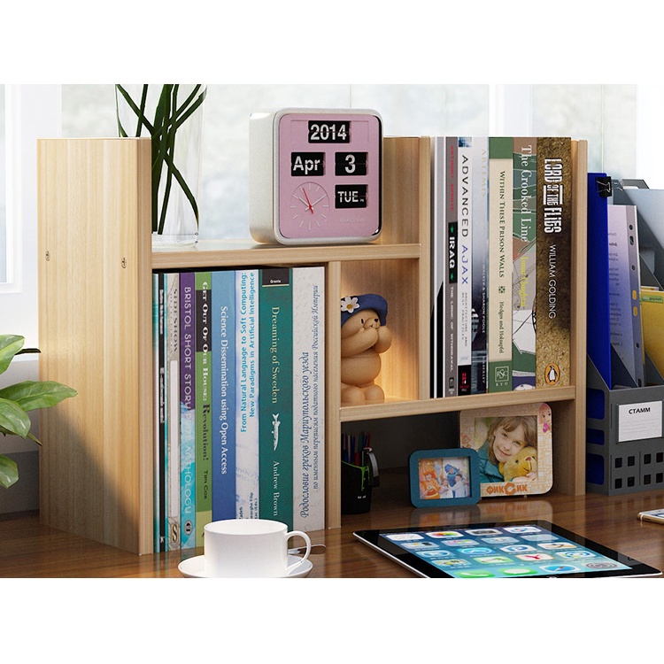 Rak Buku Serbaguna/Adjustable Book Shelf/Portable Office Table Book ...