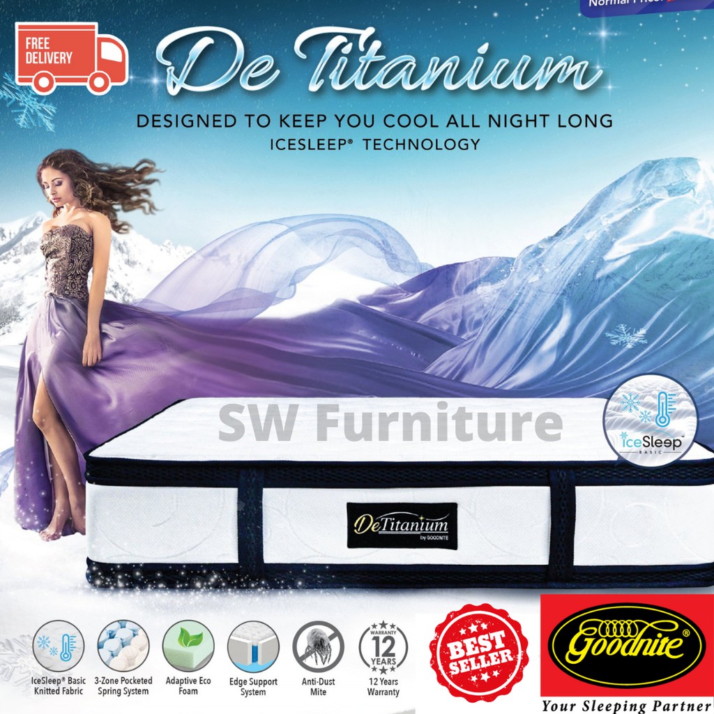Goodnite De Titanium ICESLEEP Mattress (5 zone Individual Pocket Spring ...