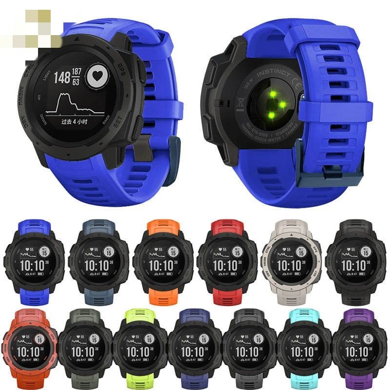 Soft Silicone Garmin Instinct 1 & 2 Watch Band Strap Basic Tactical ...
