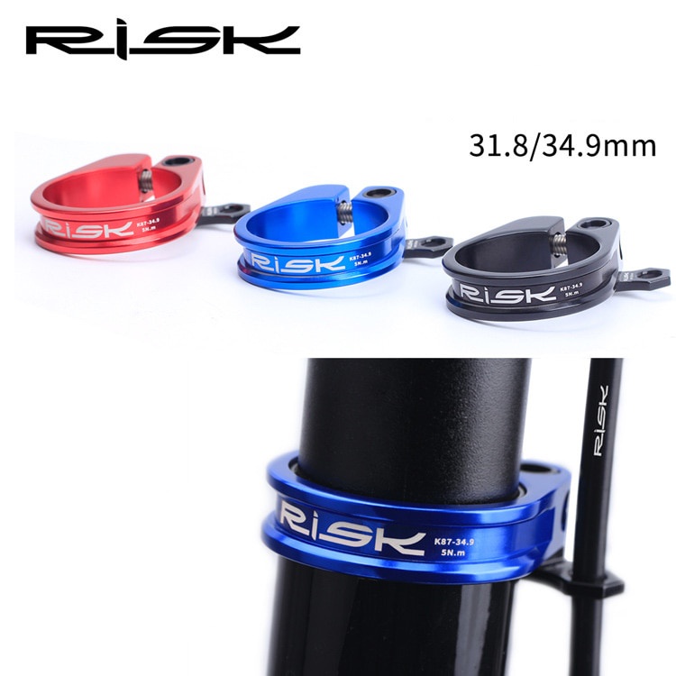 RISK-Bicycle Saddle Clamp (31.8 / 34.9mm, With Cable Organizer ...