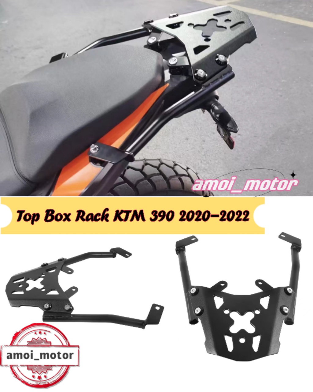 KTM DUKE200 250 390 TOP BOX RACK CARRIER HEAVY DUTY MONORACK | Shopee ...