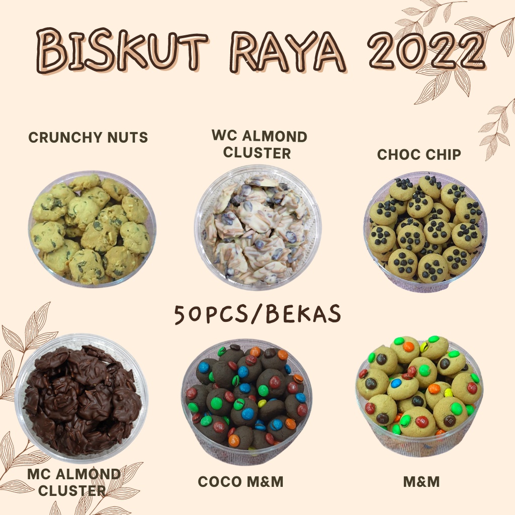 Biskut Raya Kuih Raya 2022 Cookies Sedap Macam Famous Amos | Shopee ...