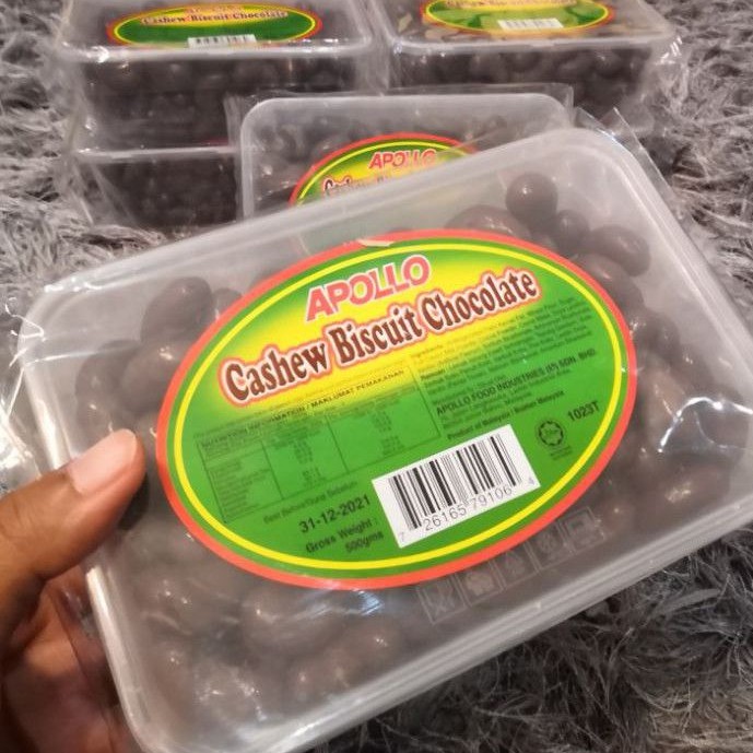 [KUIH RAYA!!] APOLLO CASHEW BISCUIT CHOCOLATE / BISKUT COKLAT 500g ...