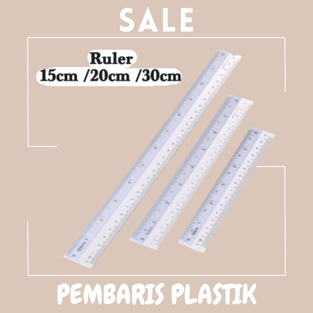 PLASTIC STRAIGHT RULER / PEMBARIS PLASTIK 15CM/ 20CM/ & 30CM | Shopee Malaysia