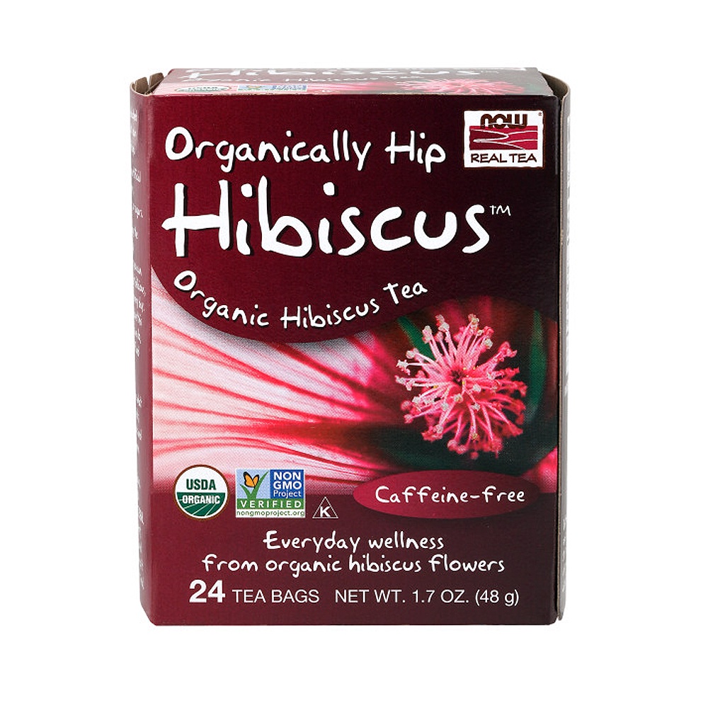 NOW Foods Organic Real Tea Organically Heavenly Hip Hibiscus Caffeine ...