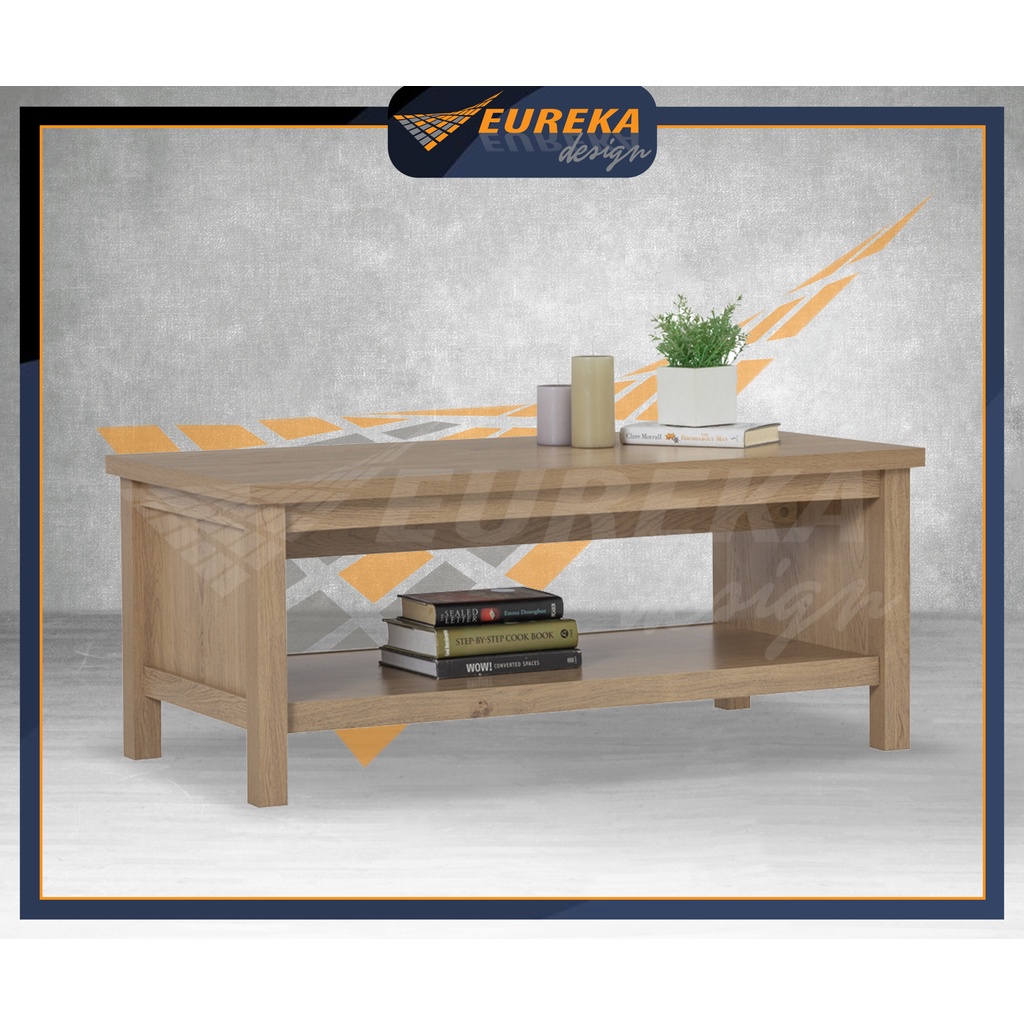 [INSTALLATION SERVICE] 4ft Rectangle Coffee Table Japandi Hall Wood ...