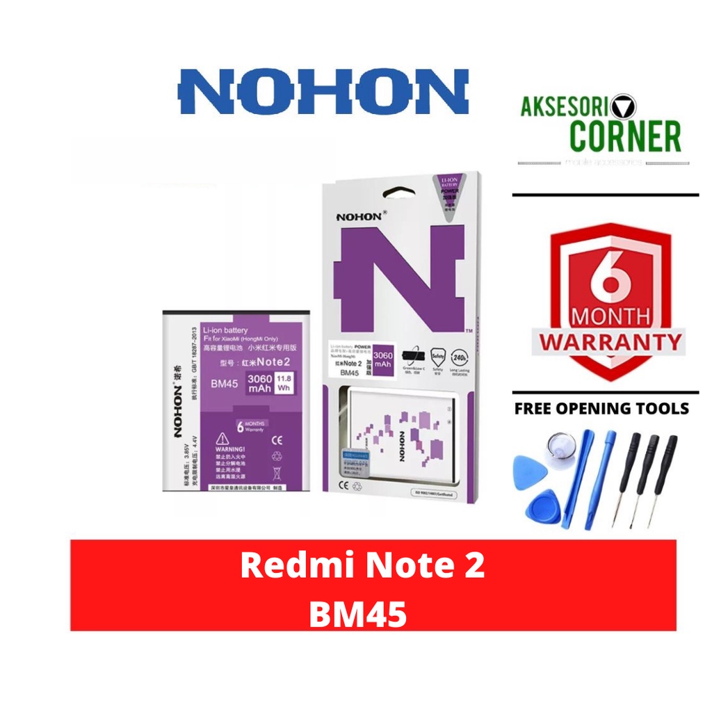 NOHON REDM Note 2 BM45 Battery bateri batery (3060mAh) | Shopee Malaysia