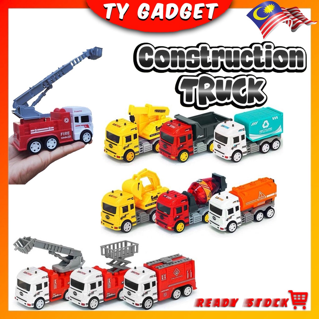 Construction Toy Vehicle Crane Excavator Bulldozer Lorry Truck Mixer ...