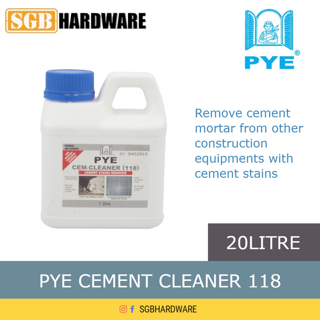 PYE CEM CLEANER / CEMENT STAIN REMOVER / TILE CLEANER / MOSAIC CLEANER ...