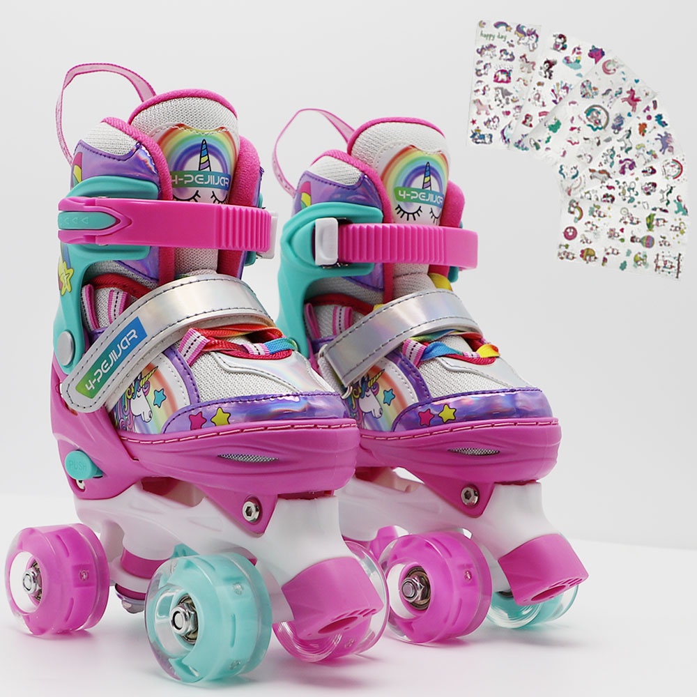 【Adjustable Size】Unicorn Roller Skates - Sparkling Wheels, Cool ...