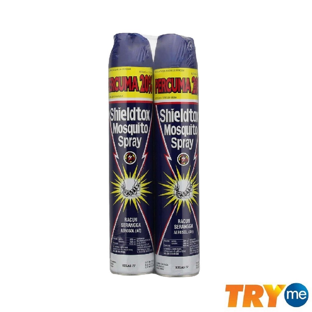 Shieldtox Mosquito Spray Twin Pack FOC 20% (2 x 600ml) | Shopee Malaysia